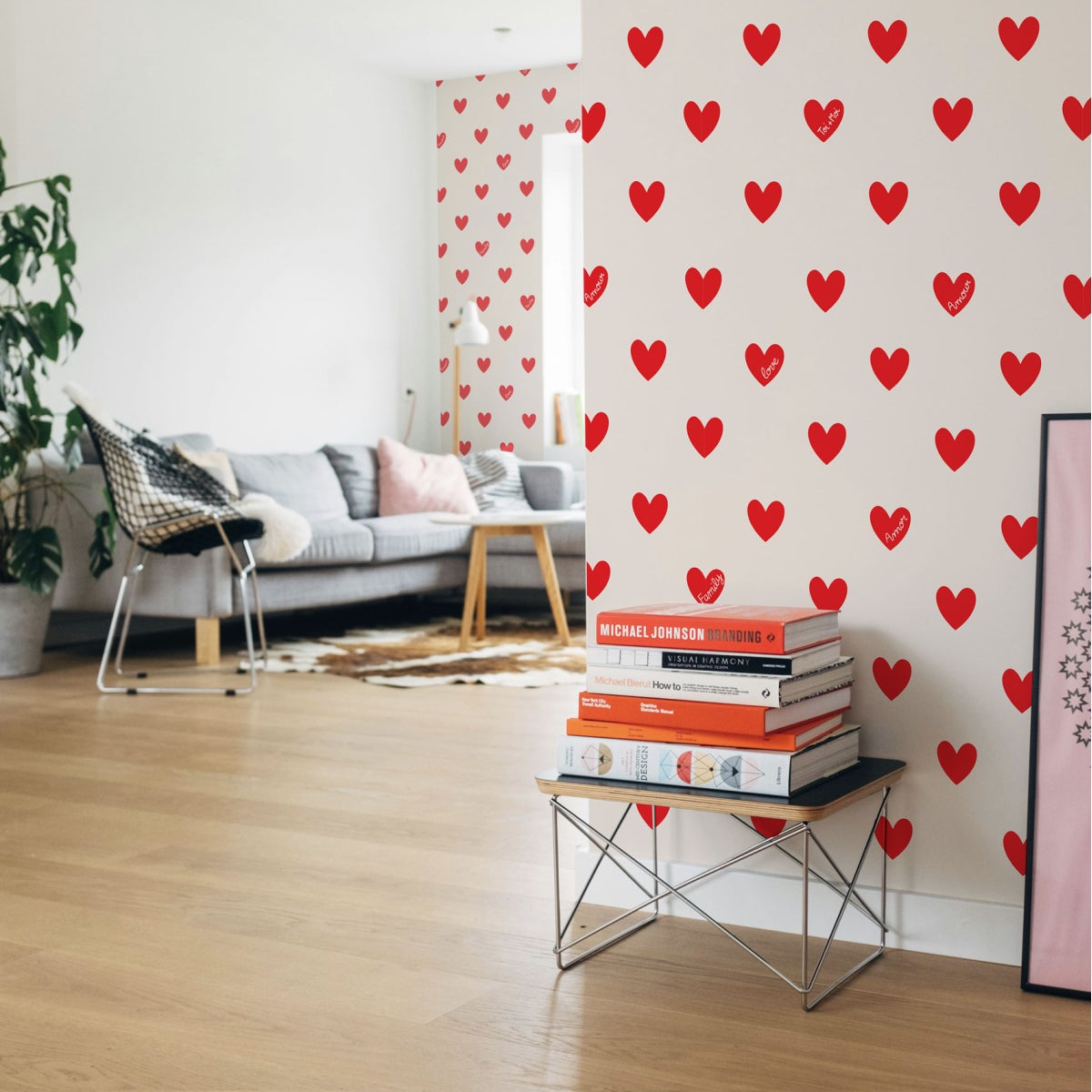 Papier peint panoramique Amour Coeur Rouge 375x250cm | Leroy Merlin