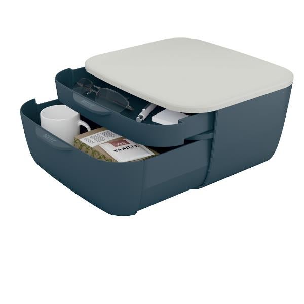 Bloc de rangement Design et coloré 2 tiroirs Cosy - Gris | Leroy Merlin