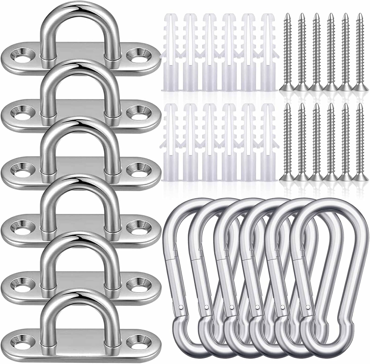 Pontet Inox M5, Crochet Inox,6 Pièces Plaques à Oeillets en Acier ...