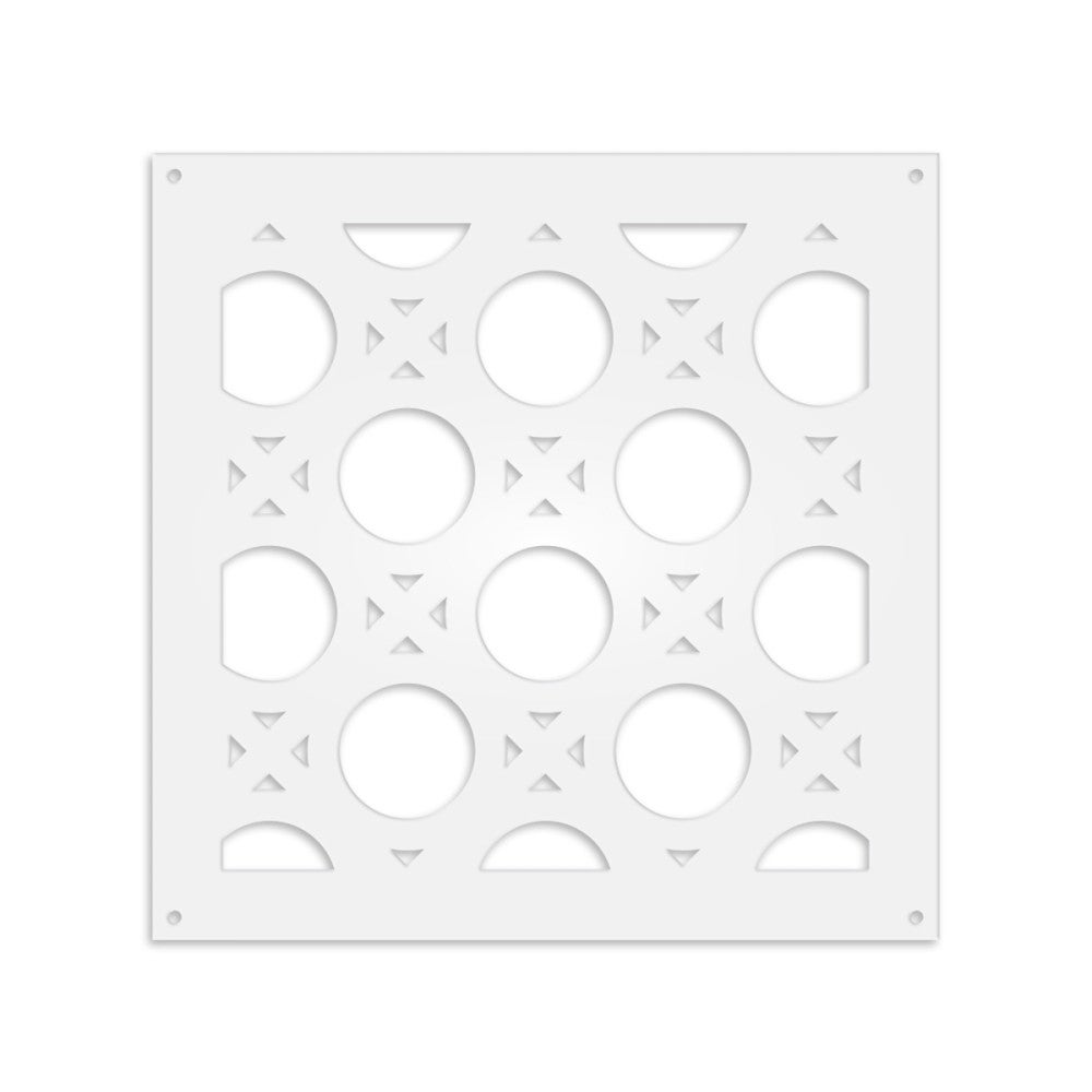NOTTINGHAM - Panel de PVC Perforado - Sombrilla 48X48 cm blanco Espesor ...