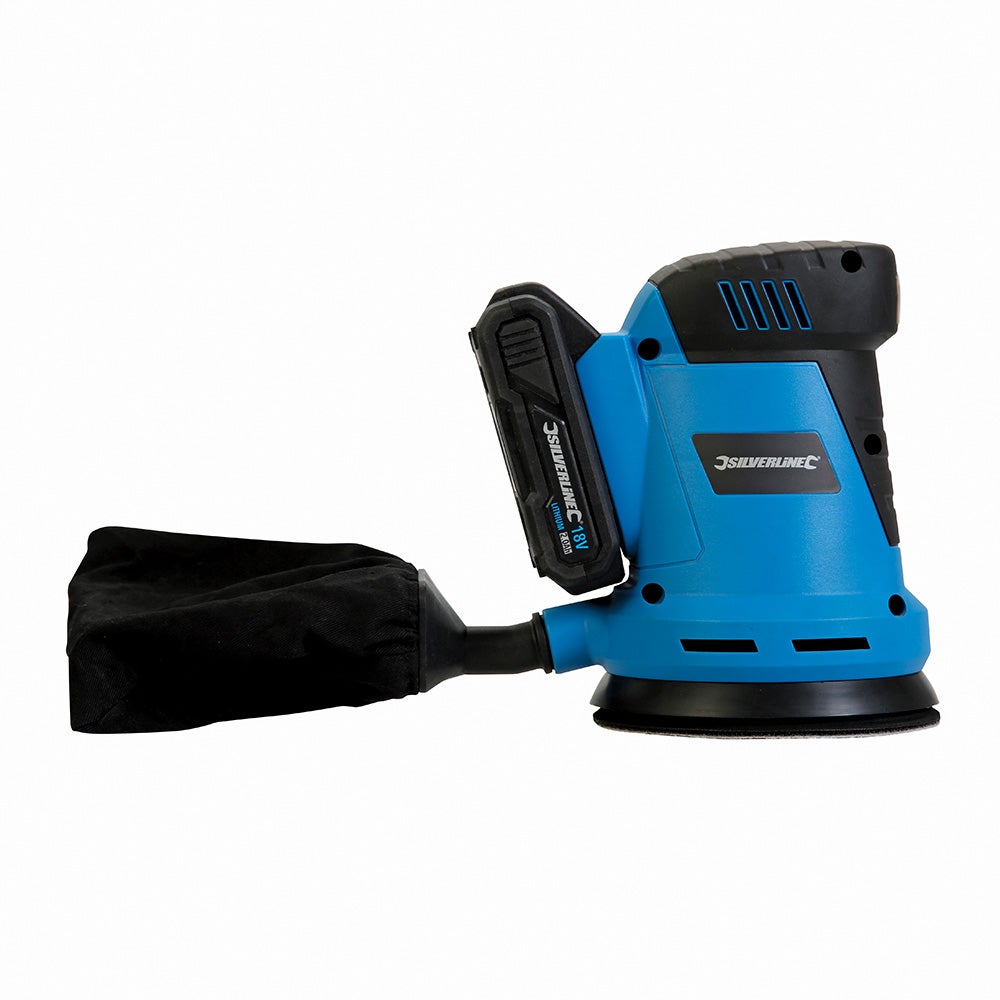 Ponceuse orbitale excentrique Silverline 18V 125mm | Leroy Merlin