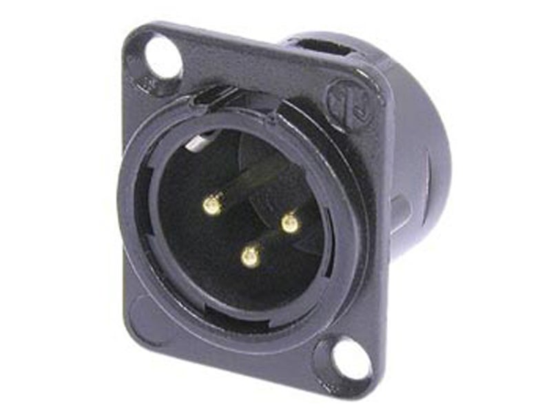 Embase xlr 3 points male dore noir type d NEUTRIK | Leroy Merlin