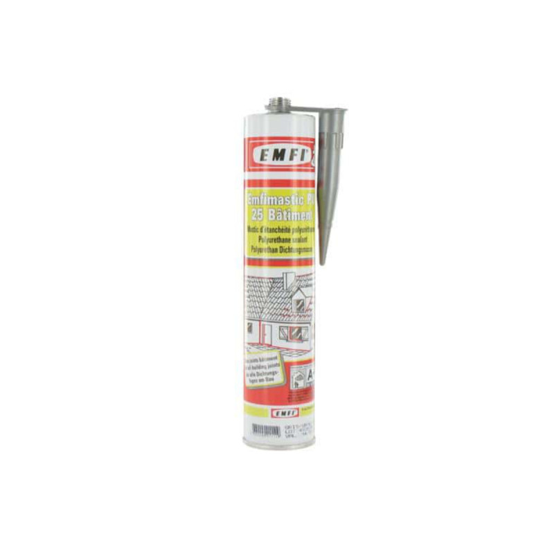 Mastic polyuréthane gris EMFI PU 25 bâtiment 300ml | Leroy Merlin