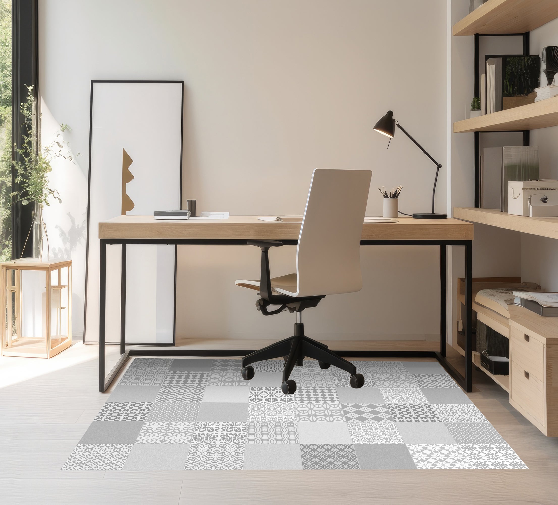 Alfombra de vinilo Rossana grey 100x133 cm - PVC antideslizante ...