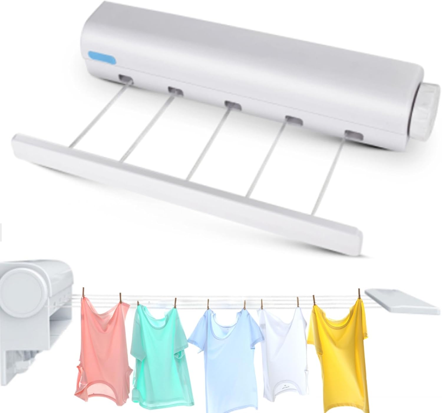 Étendoir à linge enroulable - Étendoir à linge rétractable - Étendoir à ...