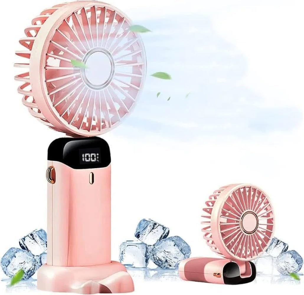 Ventilateur portable rechargeable, mini ventilateur de cou personnel, 5 ...