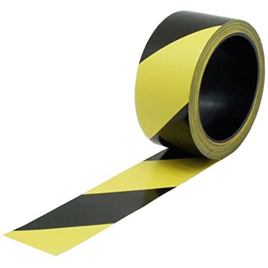Bande de balisage viso noir et jaune - 100 m x 50 mm - rsna01nj | Leroy ...
