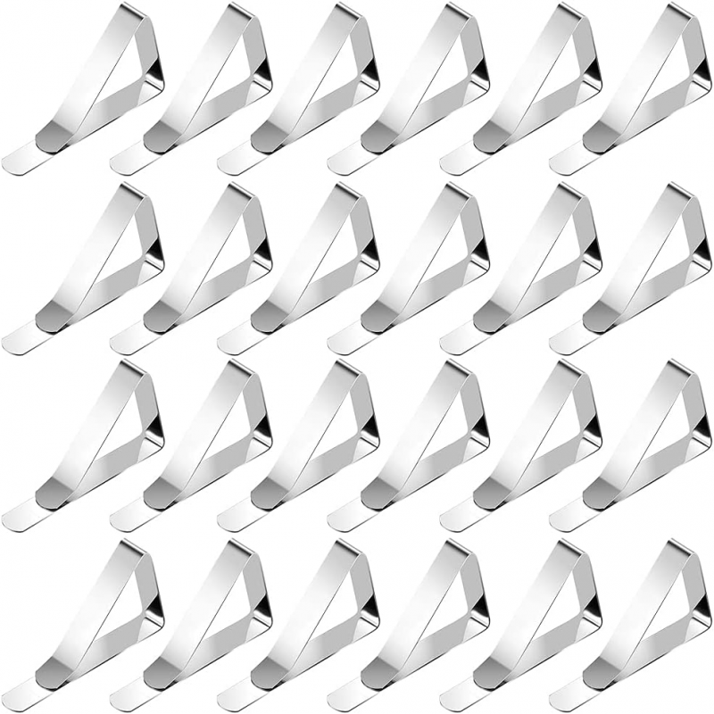 24Pcs Tablecloth Clips Stainless Steel Anti-Slip Tablecloth Clamps ...