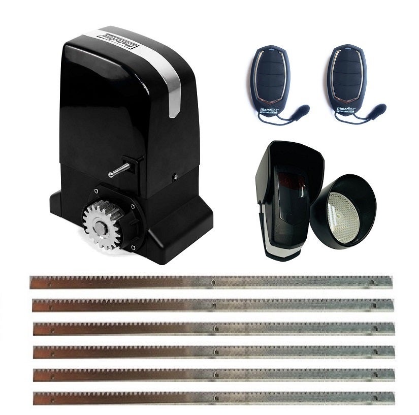 Kit Motorline GALO 1200 motor puerta corredera uso intensivo hasta 1200kg, con 2 mandos a ...