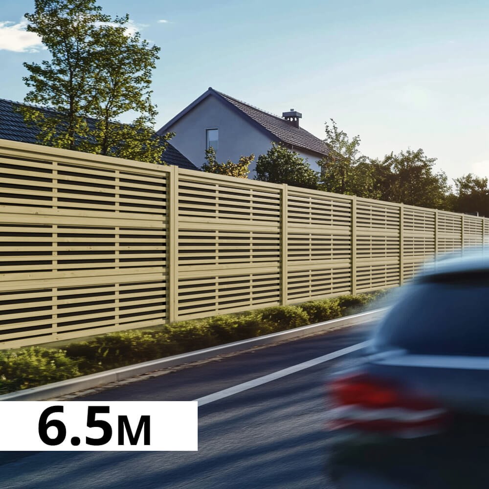 Mur Anti-bruit Bois 6,63x1,8m SILENZO ABSORB - Clôture Réduction Sonore ...