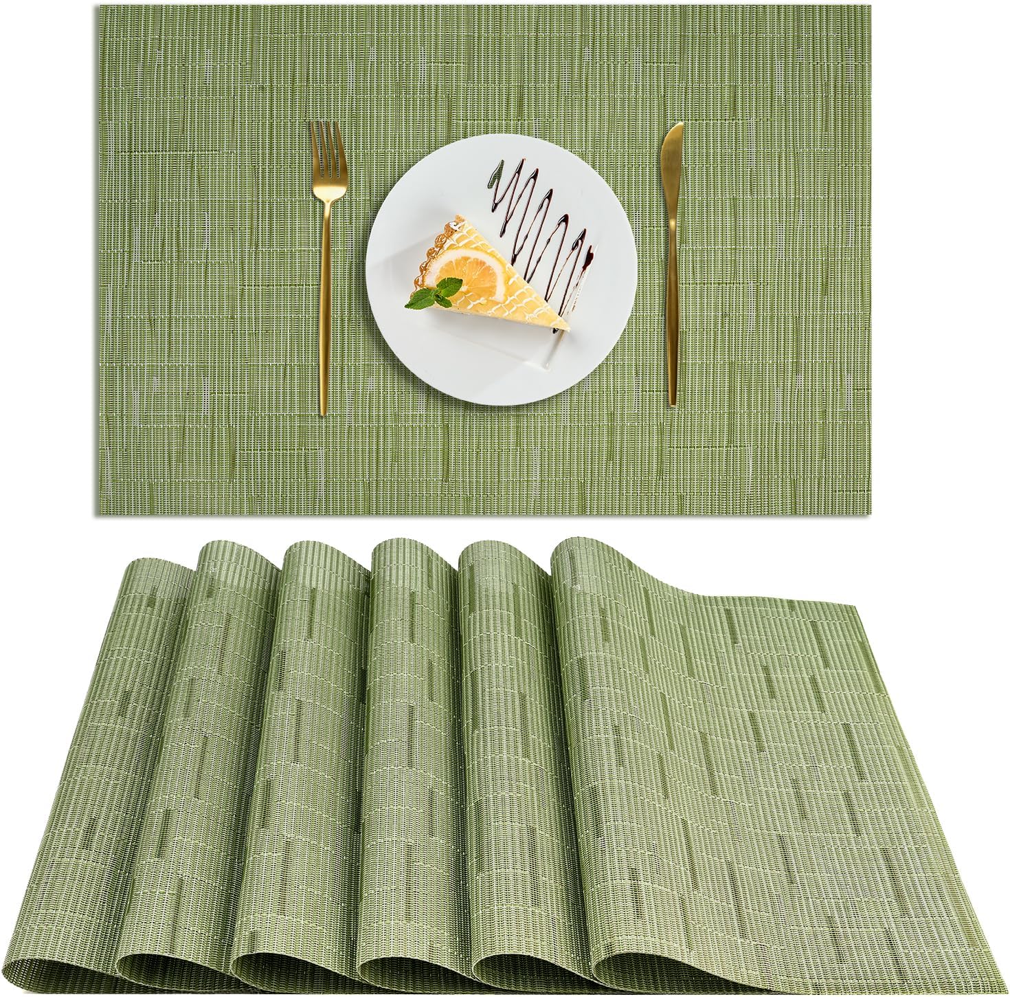 Lot de 6 Sets de Table Lavables, Set de Table en PVC, Antidérapants et ...