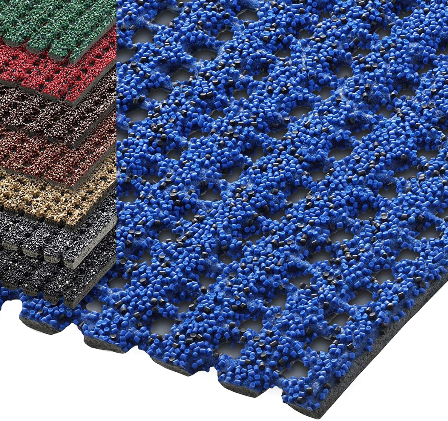 Tapis de sécurité antiglisse, resitant de -25 °C à +60 °C, Bleu 120 x ...