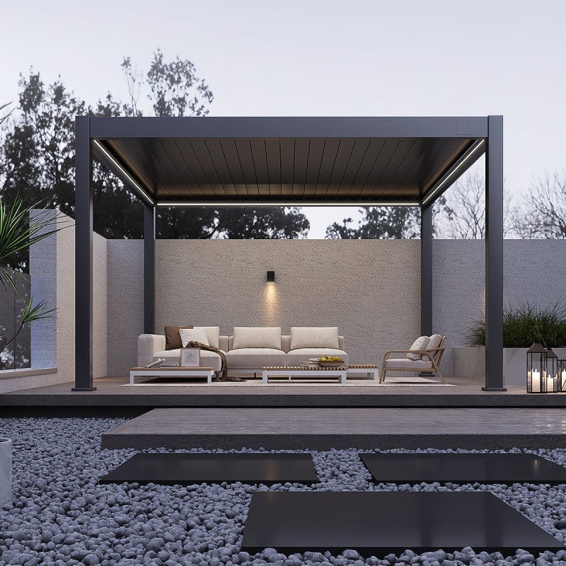 Kit LED pergola bioclimatique autoportée 4x4M | Leroy Merlin