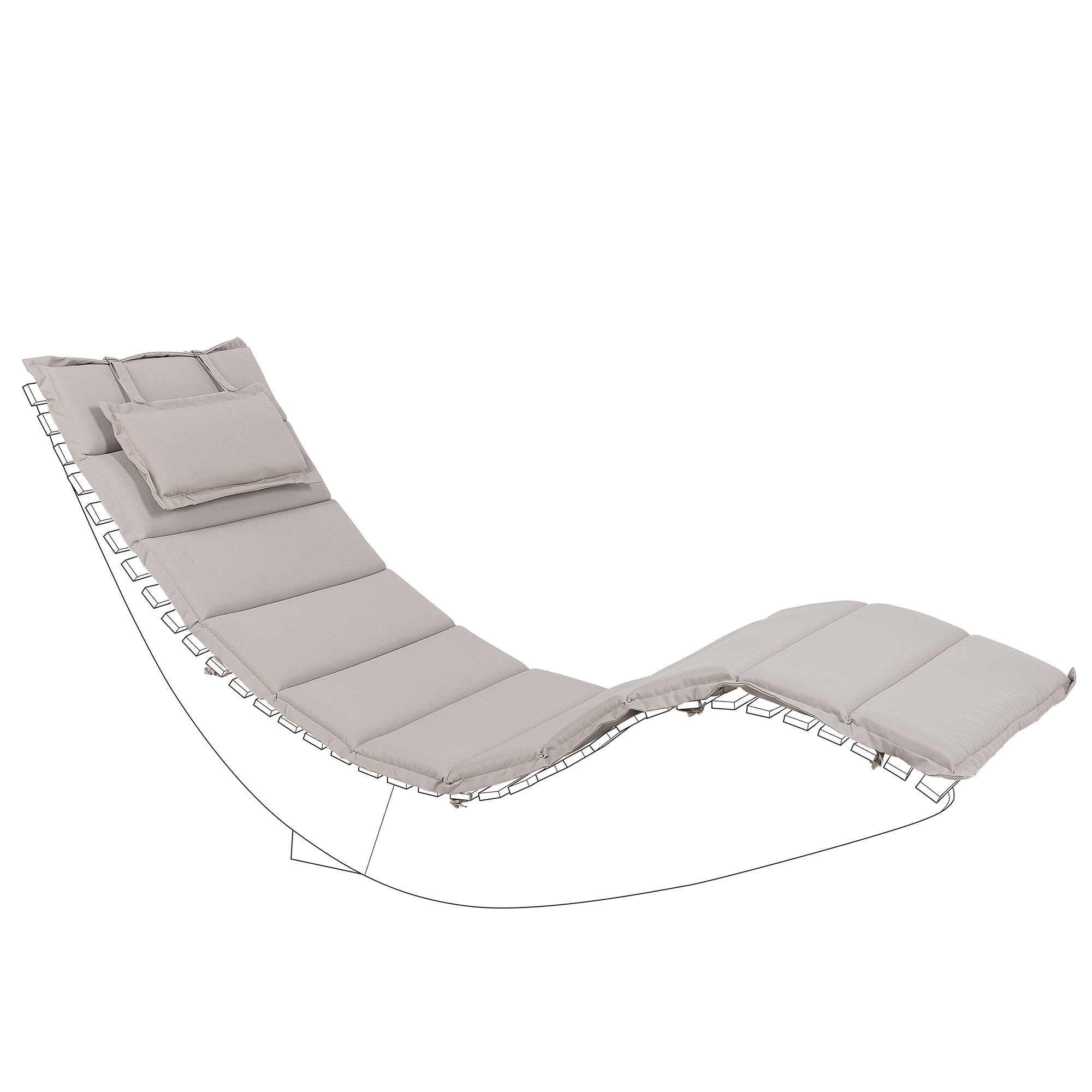 Beliani Cojín de asiento Liso BRESCIA 180 x 60 cm Gris pardo | Leroy Merlin