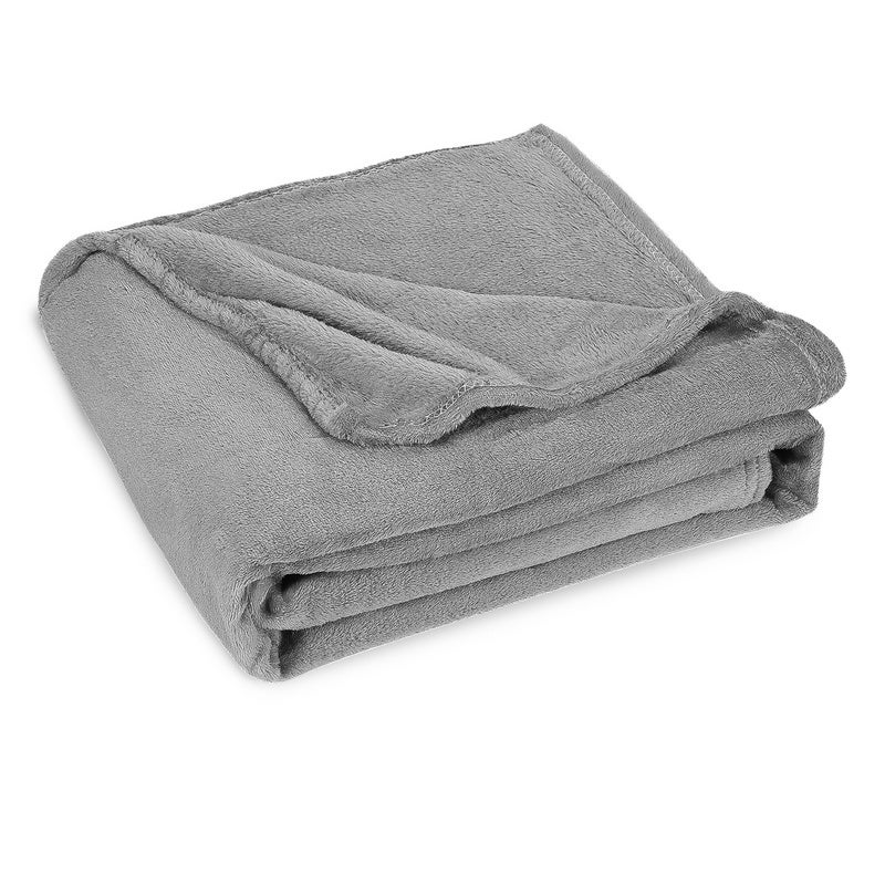 Couverture Plaid 150x200cm - Gris foncé - Douce et Durable - Toutes ...
