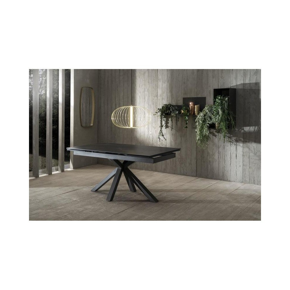 Mesa extensible de 160cm a 240cm moderna encimera de cerámica sobre ...