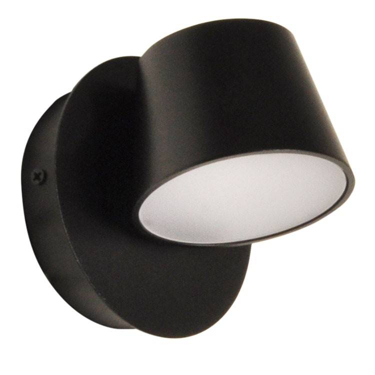 Aplique de pared LED "KOP" orientable 6W - Negro | Leroy Merlin