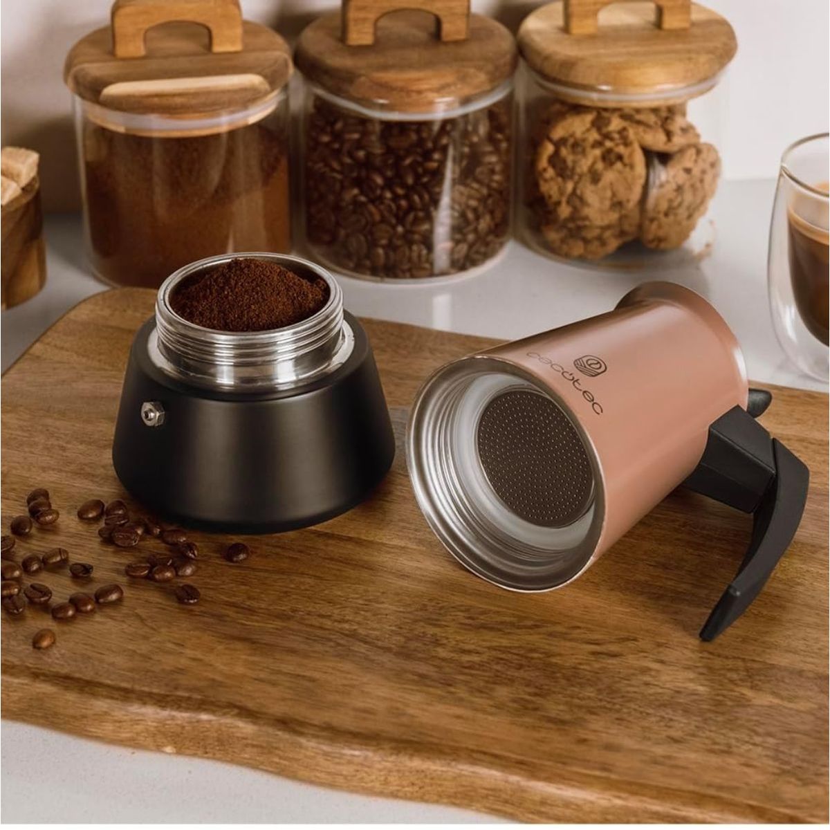 Cafetera italiana Cecotec Piccolina 6 tazas azul acero inoxidable ...