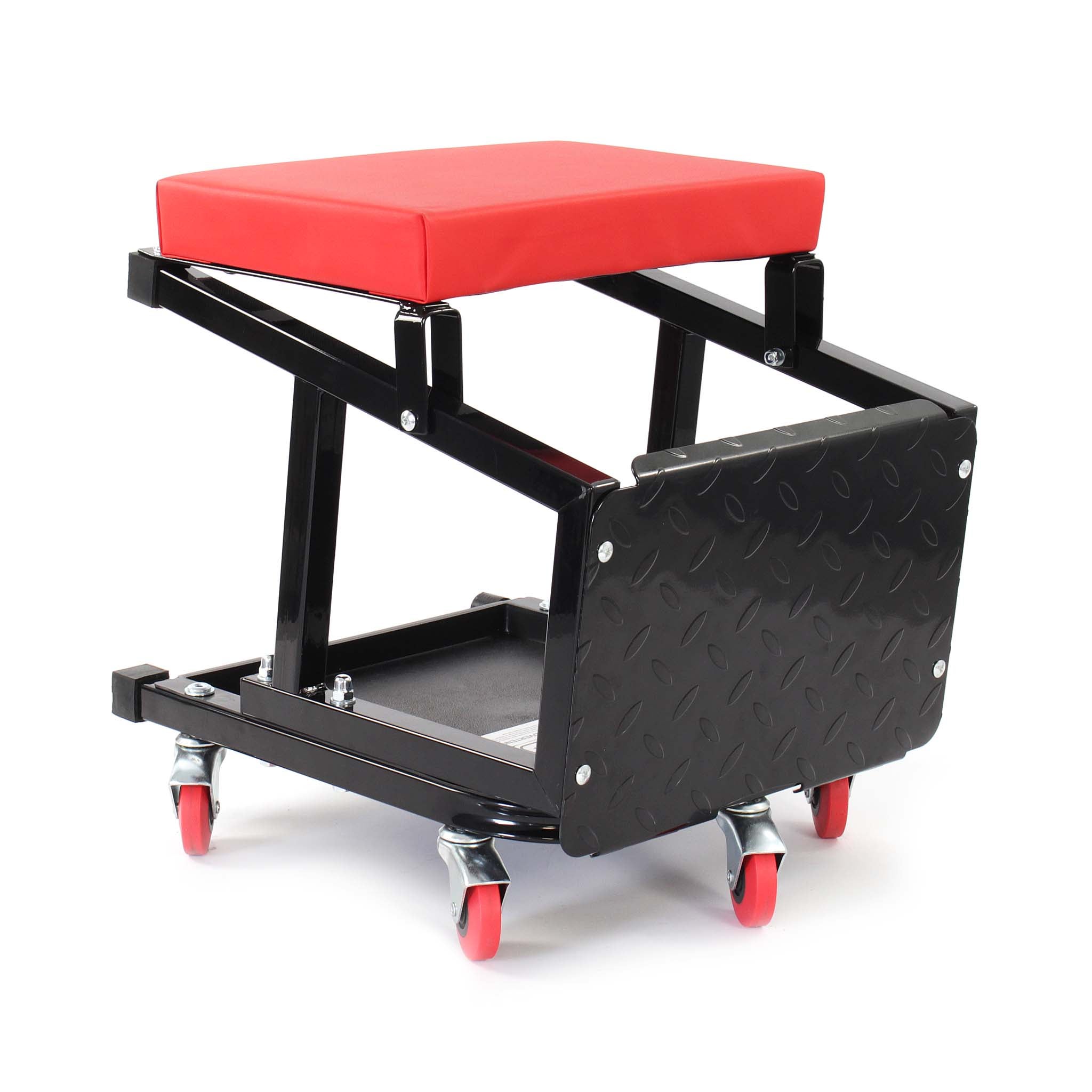 Wiltec Carro de taller rodante con taburete hasta 160 kg banqueta con ...