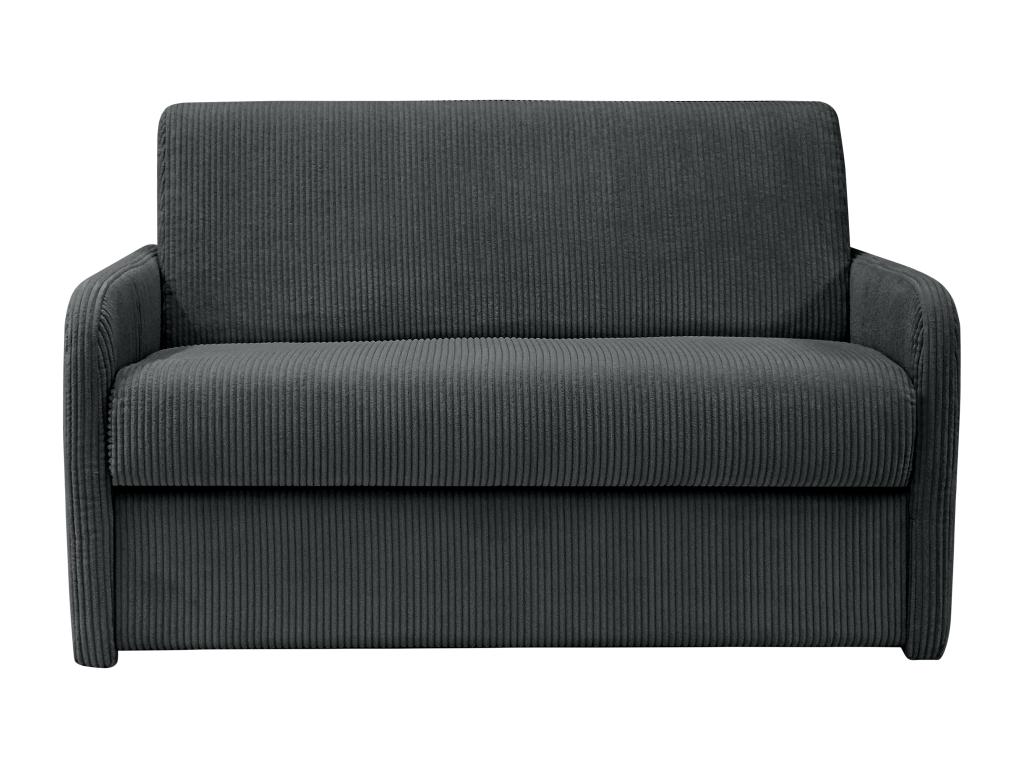 Fauteuil convertible express en velours côtelé gris anthracite ...