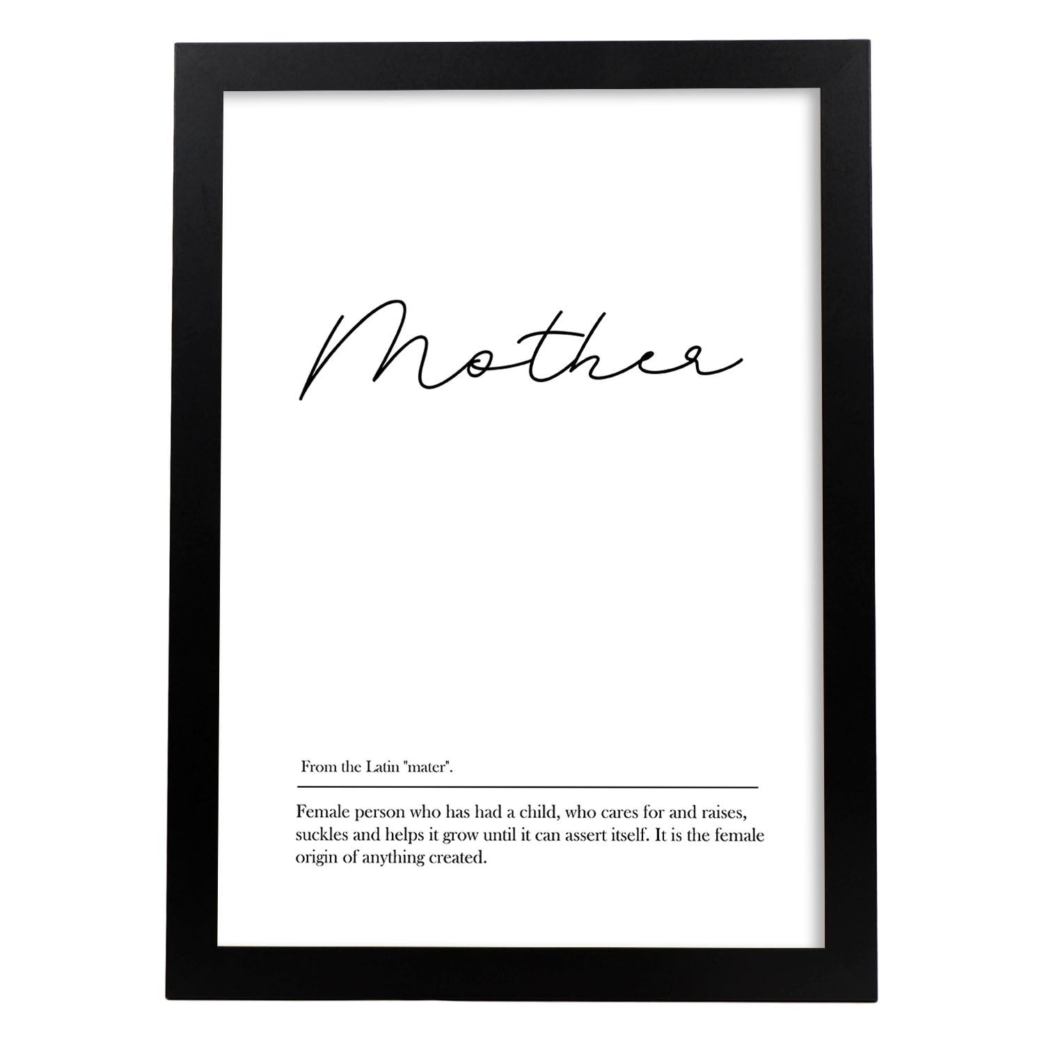 Définition Anglaise De La Mère. Affiche De Mot Avec Définitions. Sans ...
