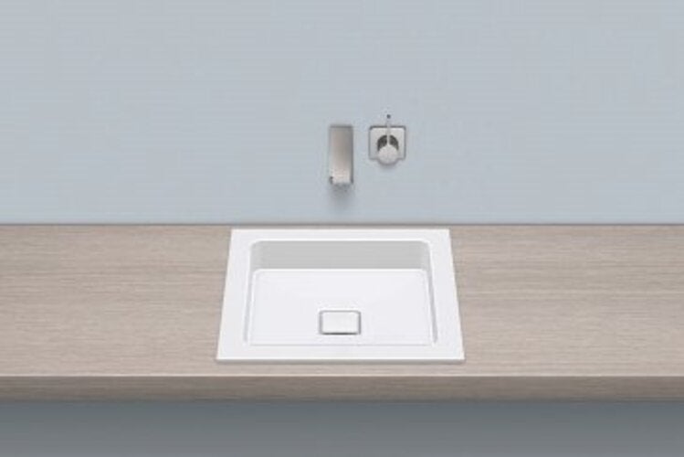 Vasque à encastrer Alape EB.Q450, carrée L : 450mm H : 94mm P : 450mm ...