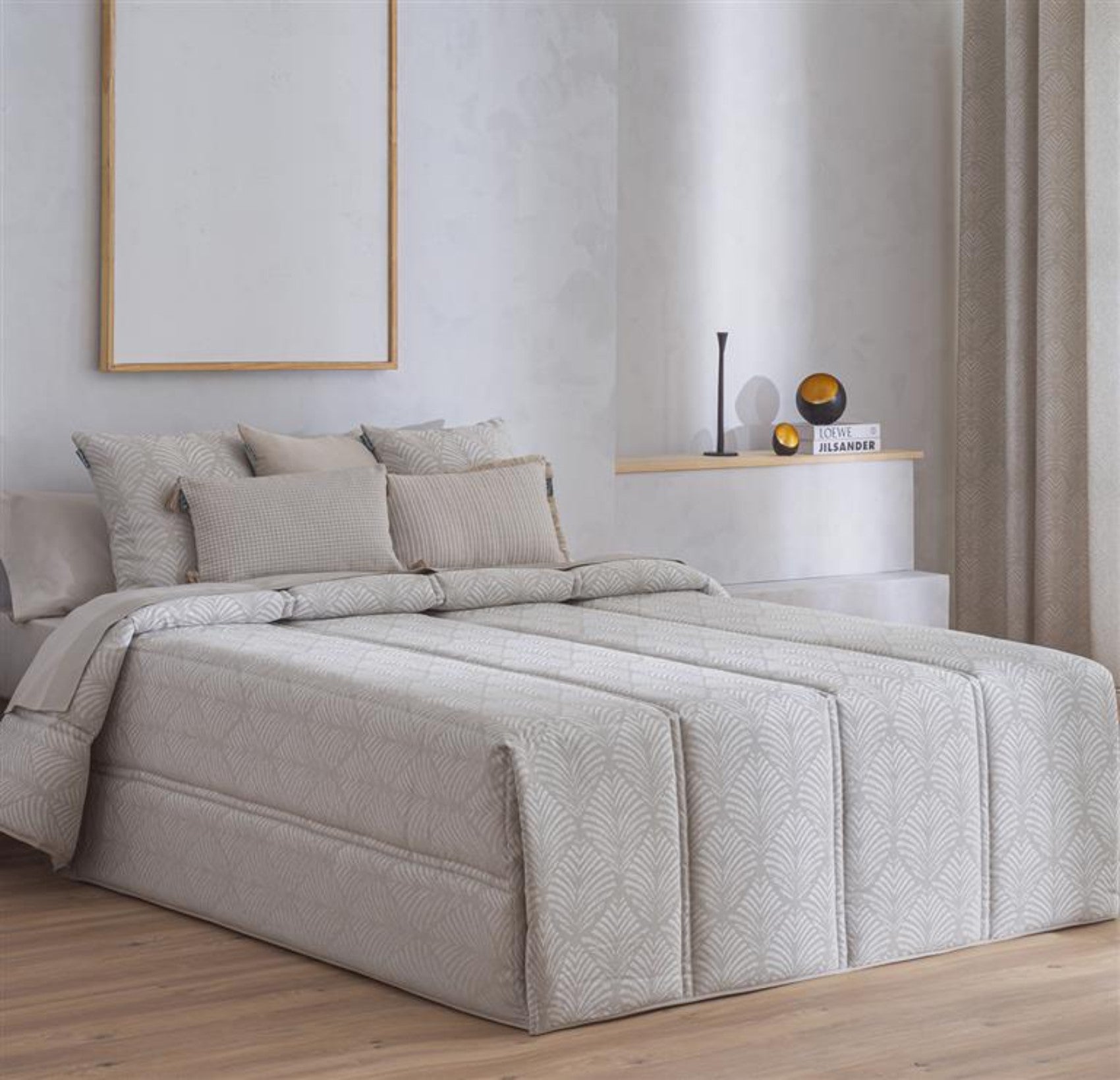 Edredon Conforter Jacquard Suances Beig para Cama de 150 cm | Leroy Merlin