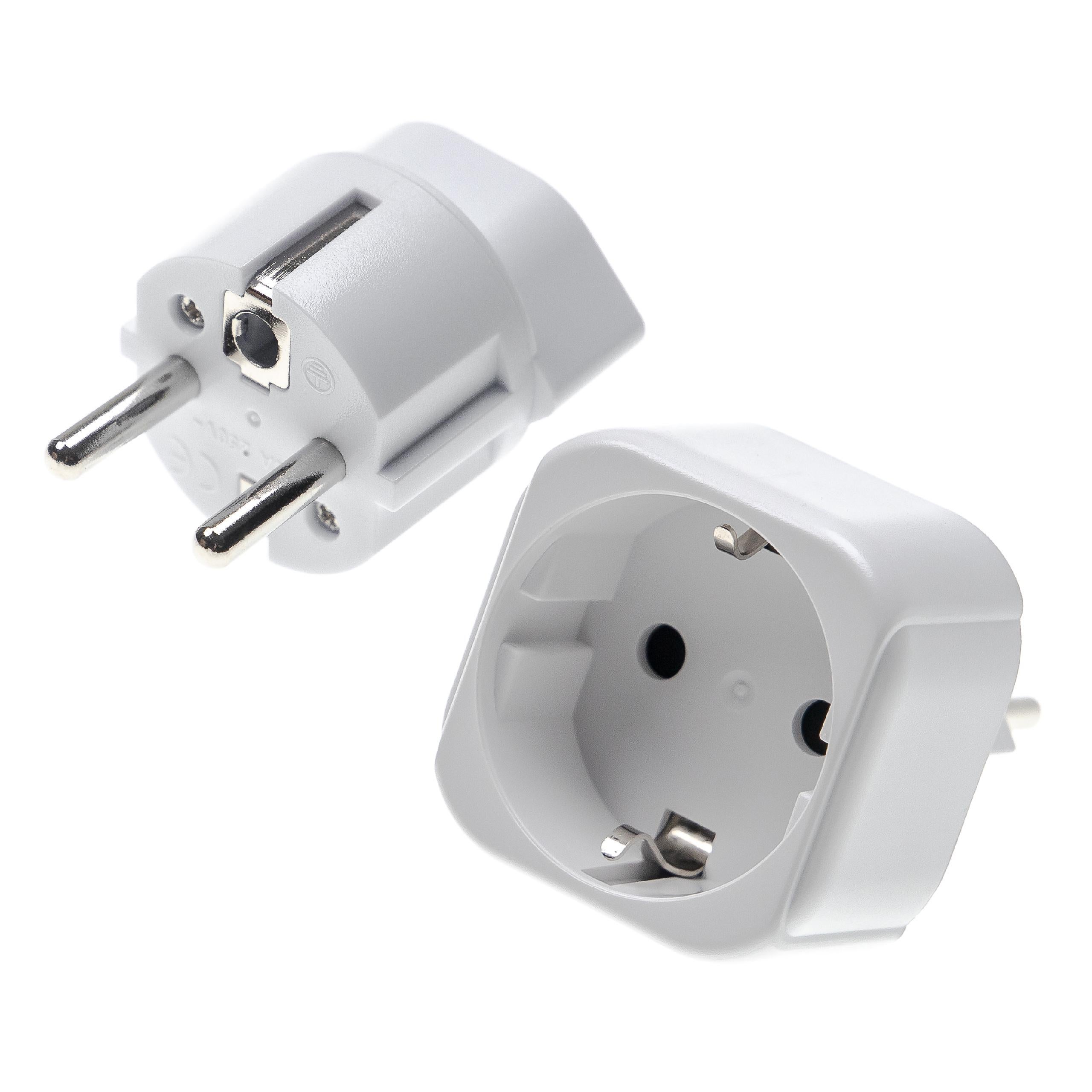 Vhbw 2x Adaptateur voyage pour prise type J, SN 441011 (connecteur euro ...