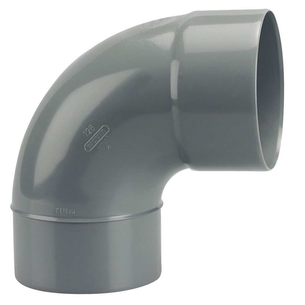 Coude PVC Wavin Mâle Femelle 87 30 Ø 125 WAVIN | Bricoman