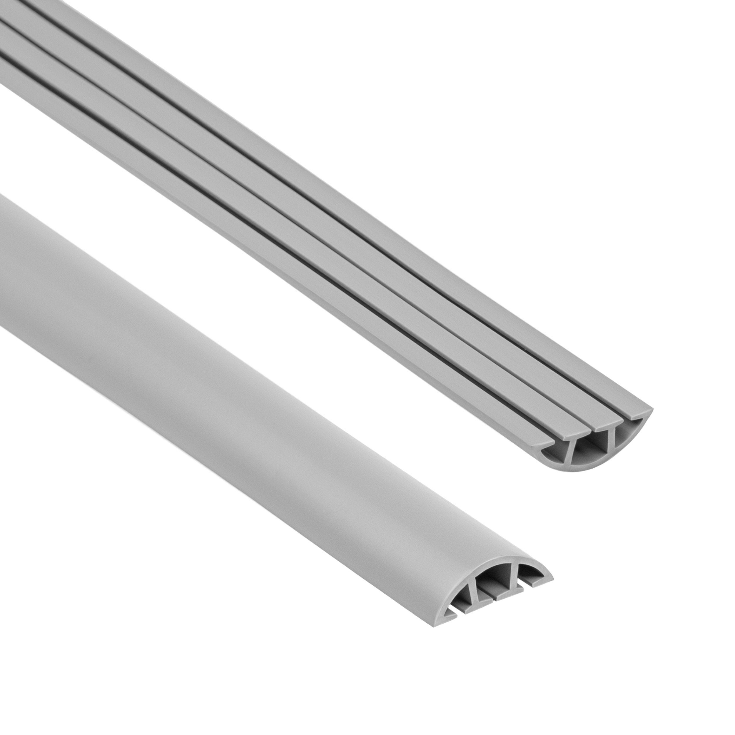 QUEST Canal para cables PVC 10x80mm, 2m, semiredondos, protección de ...
