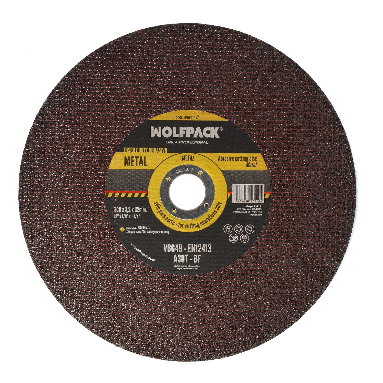 Disco Corte Abrasivo Metal Ø 300 x Ø 32 mm. Espesor 3,2 mm. Disco ...