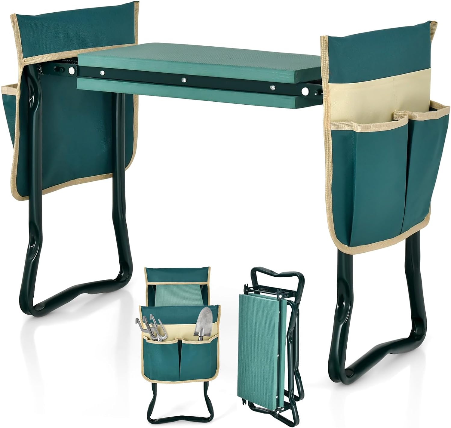 Tabouret Agenouilloir et Assis Pliable Charge 120KG 58x27,5x49cm ...