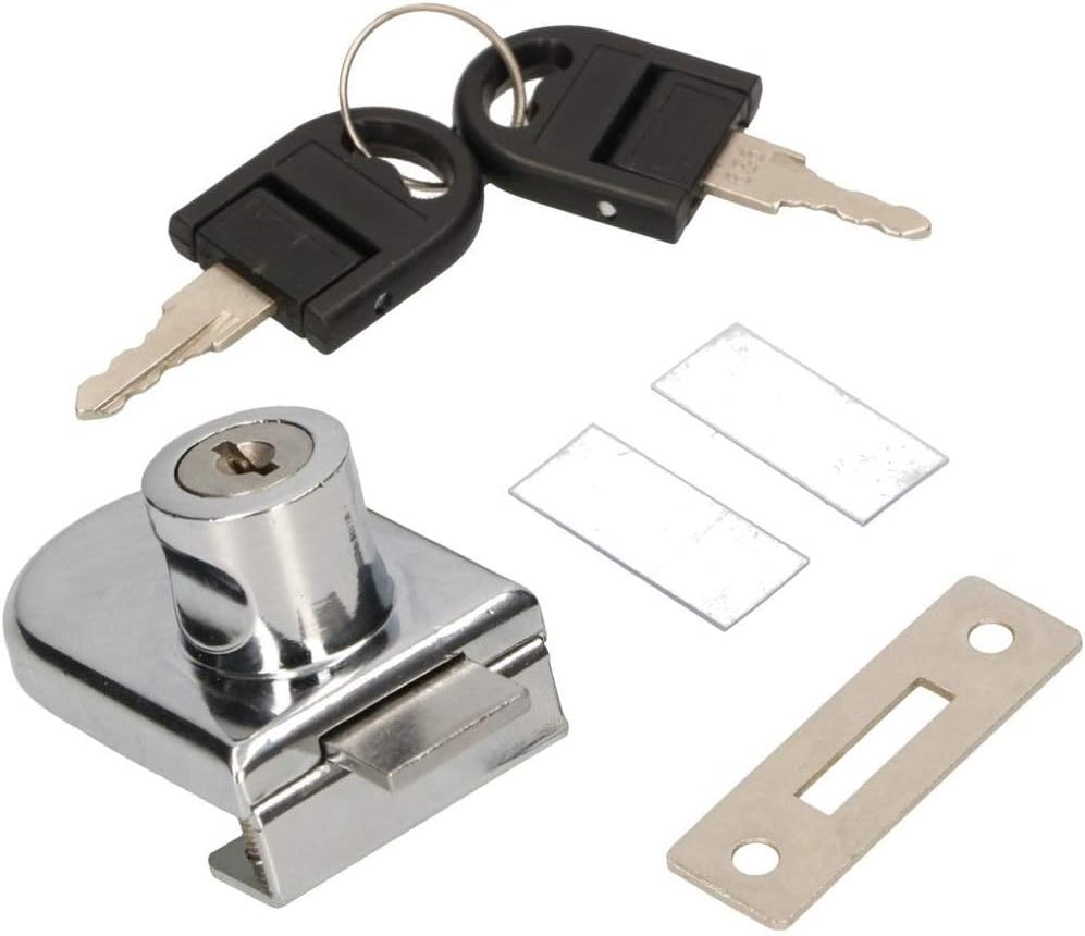 Verrou de porte en verre - Serrure de bureau - Pendule en verre - Pour ...