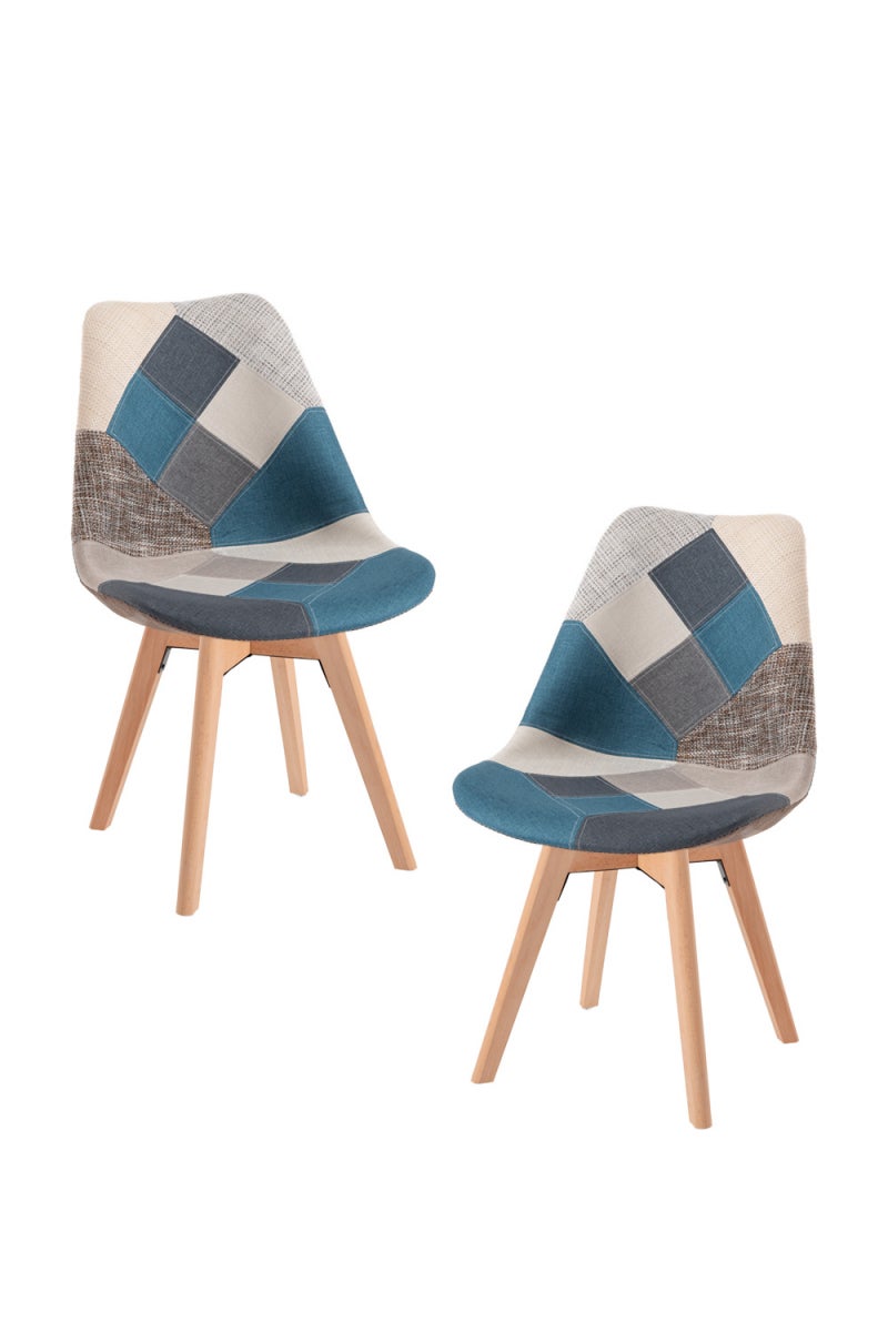 Pack 2 Sillas Synk Patchwork - Azul | Leroy Merlin