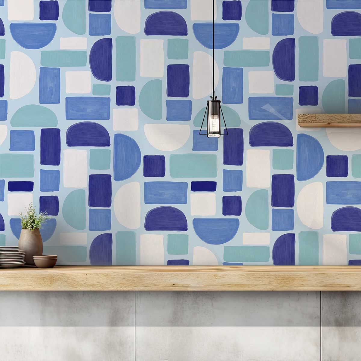 Papier peint panoramique Mint nebula - 364x270cm | Leroy Merlin