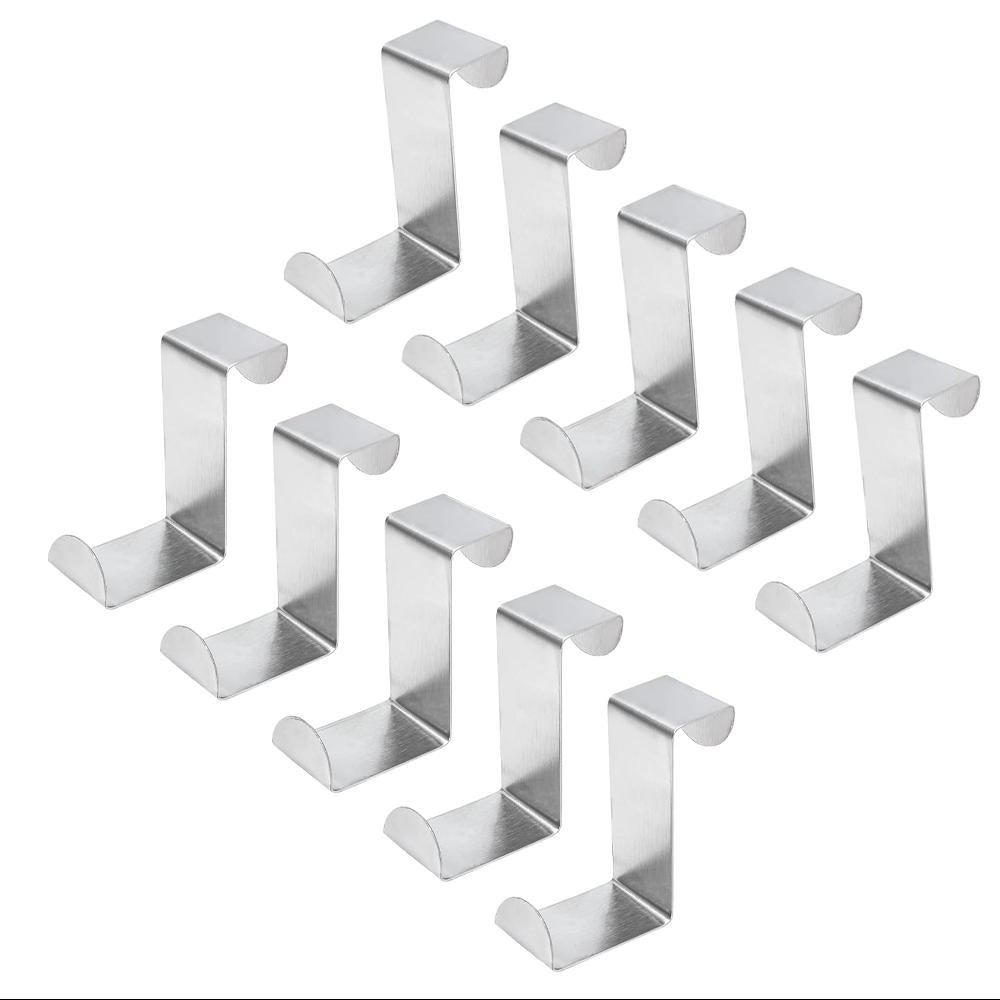Perchero - acero inoxidable - 10 piezas - plateado | Leroy Merlin