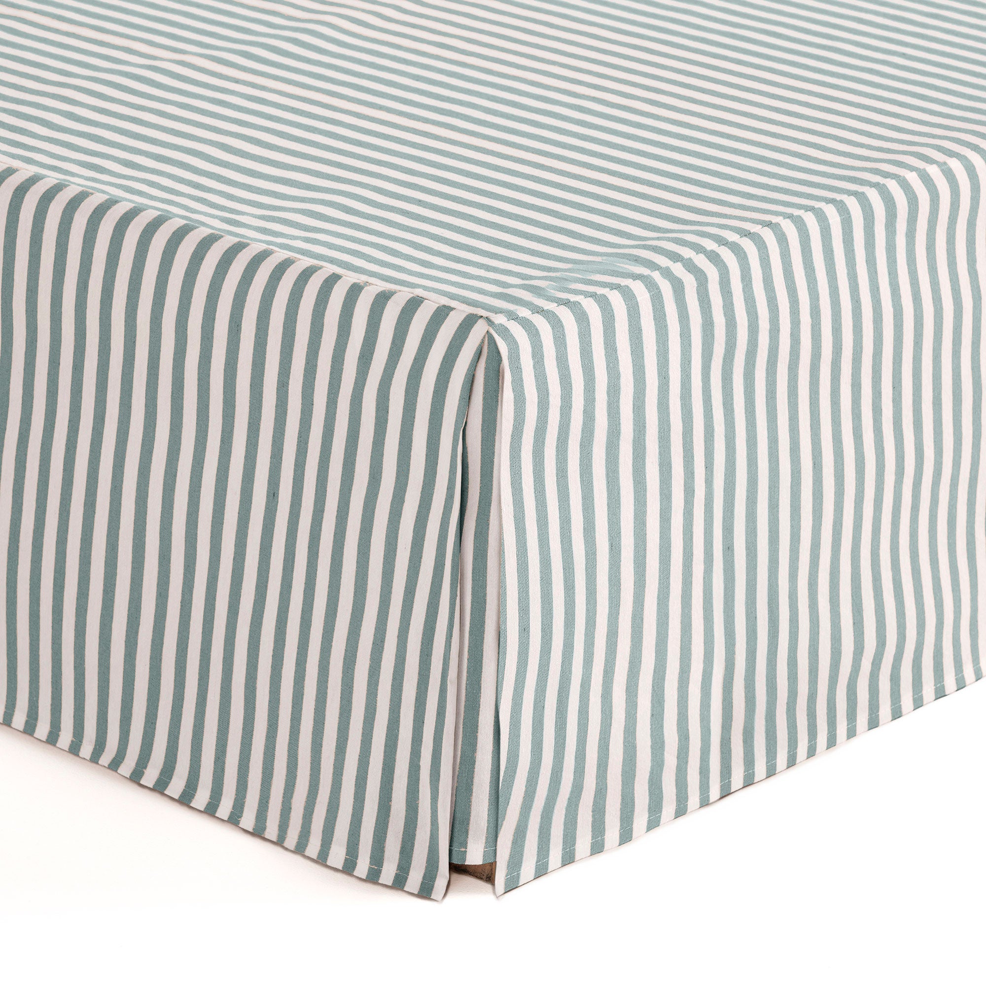 Cubre canapé algodón rayas alto 30 cm agua marina 80x200 cm | Leroy Merlin