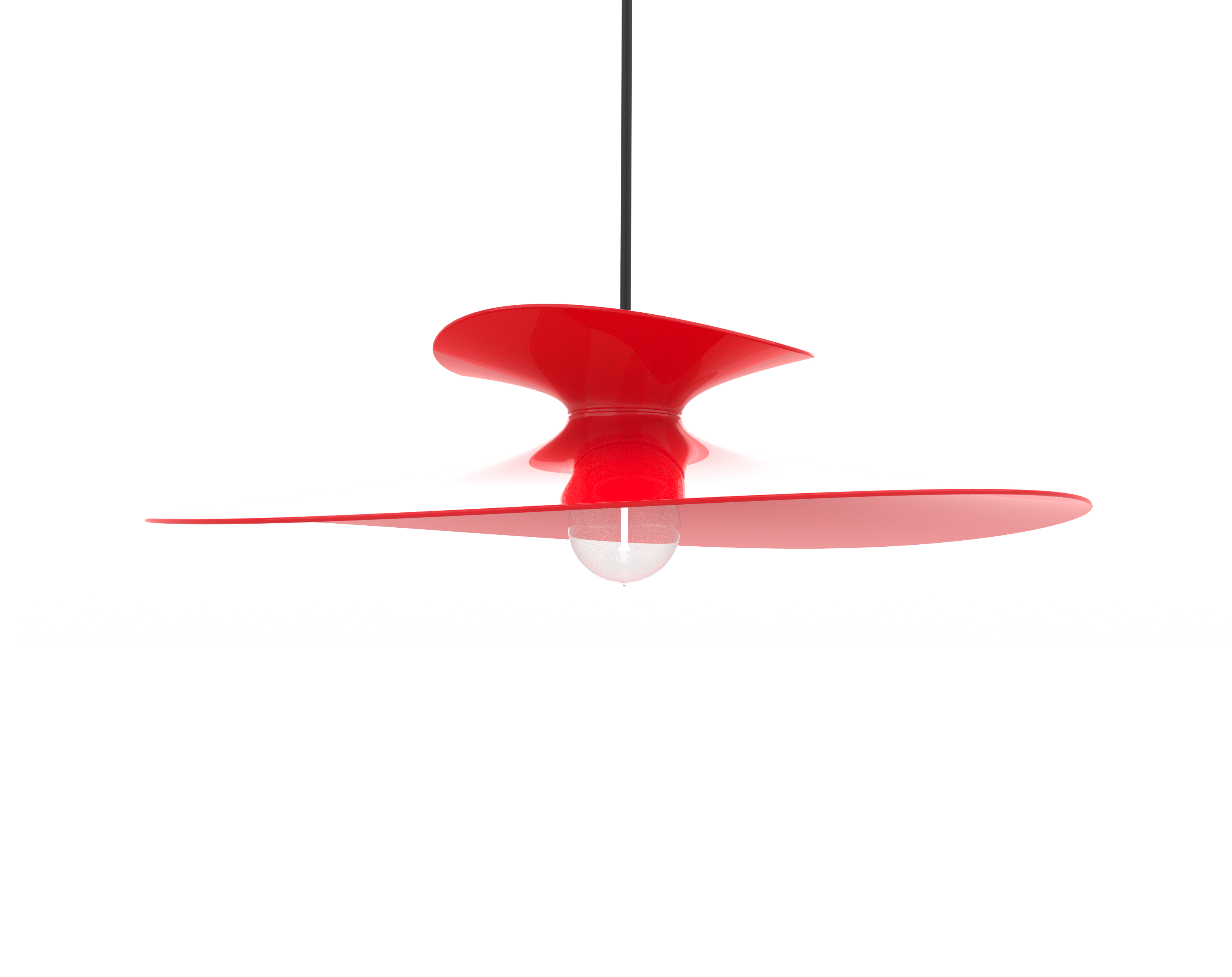 Suspension design WIND rouge en polymère recyclé – VALA Light | Leroy ...