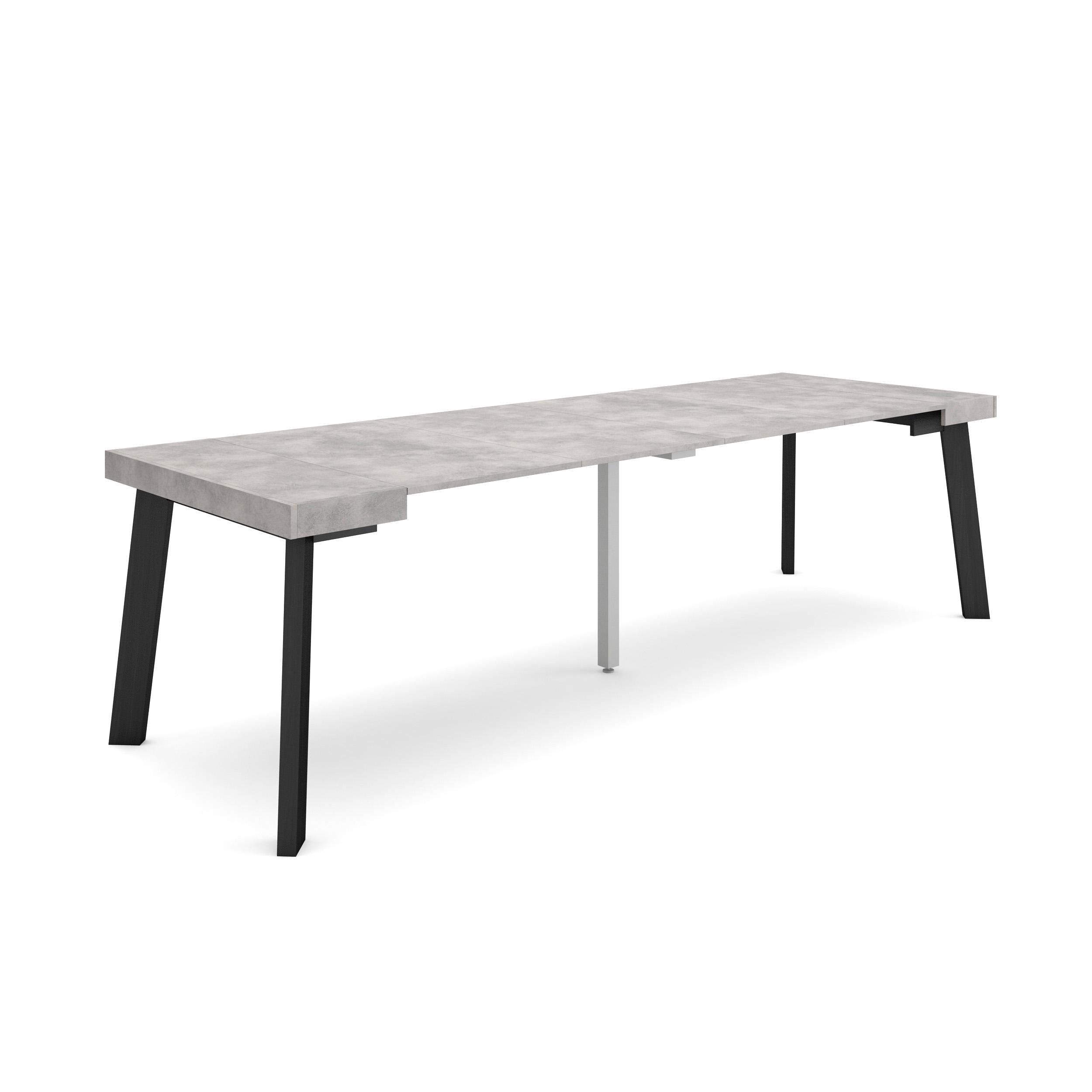 Table console extensible, 262x90x73cm, Pour 12 personnes, Pieds en bois ...