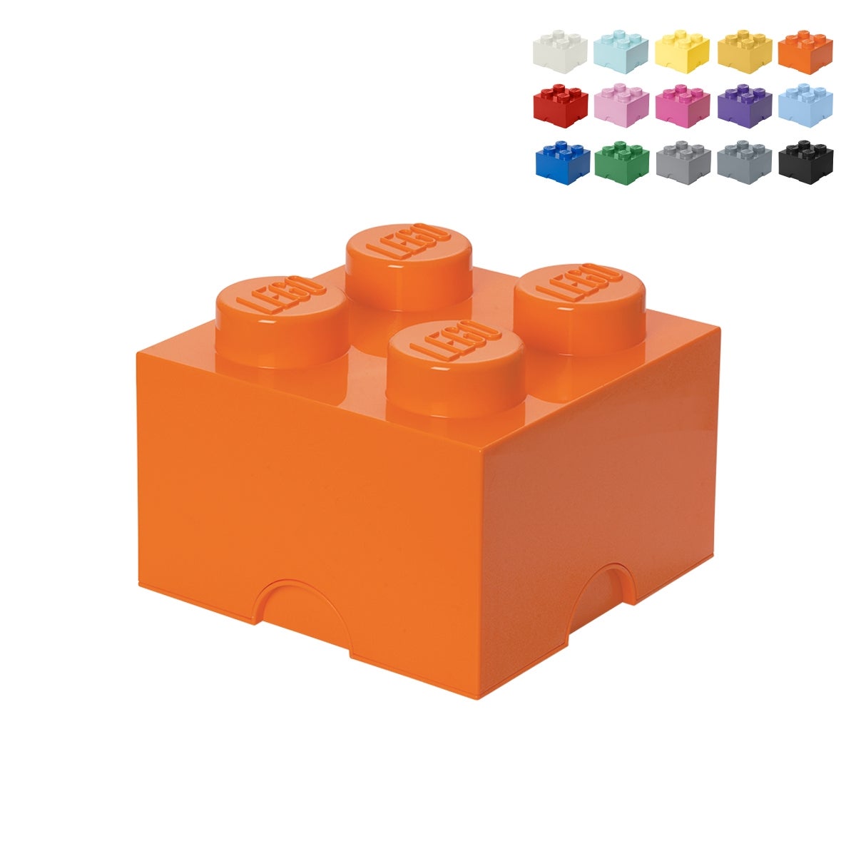 Contenedor cuadrado apilable LEGO Brick 4 botones | Leroy Merlin