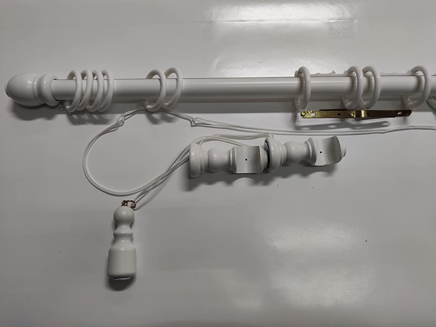 Tringle à rideau en bois de haute qualité, diamètre 35 mm corde couleur ...