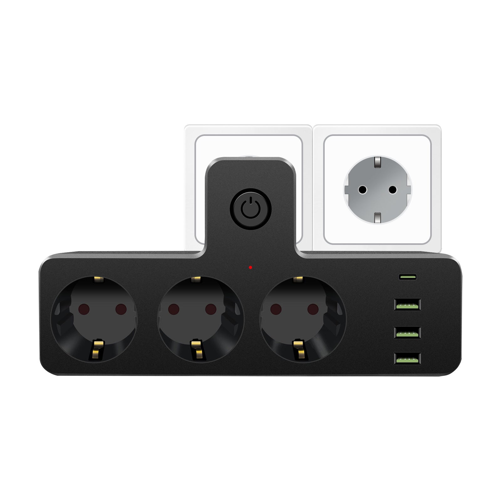 Multiprise murale, Multiprise avec interrupteur, 3 USB et 1 Type C ...