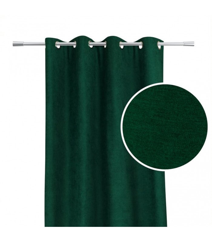 Rideau thermique aspect velours "Galena" - 140x260cm - Vert foncé ...