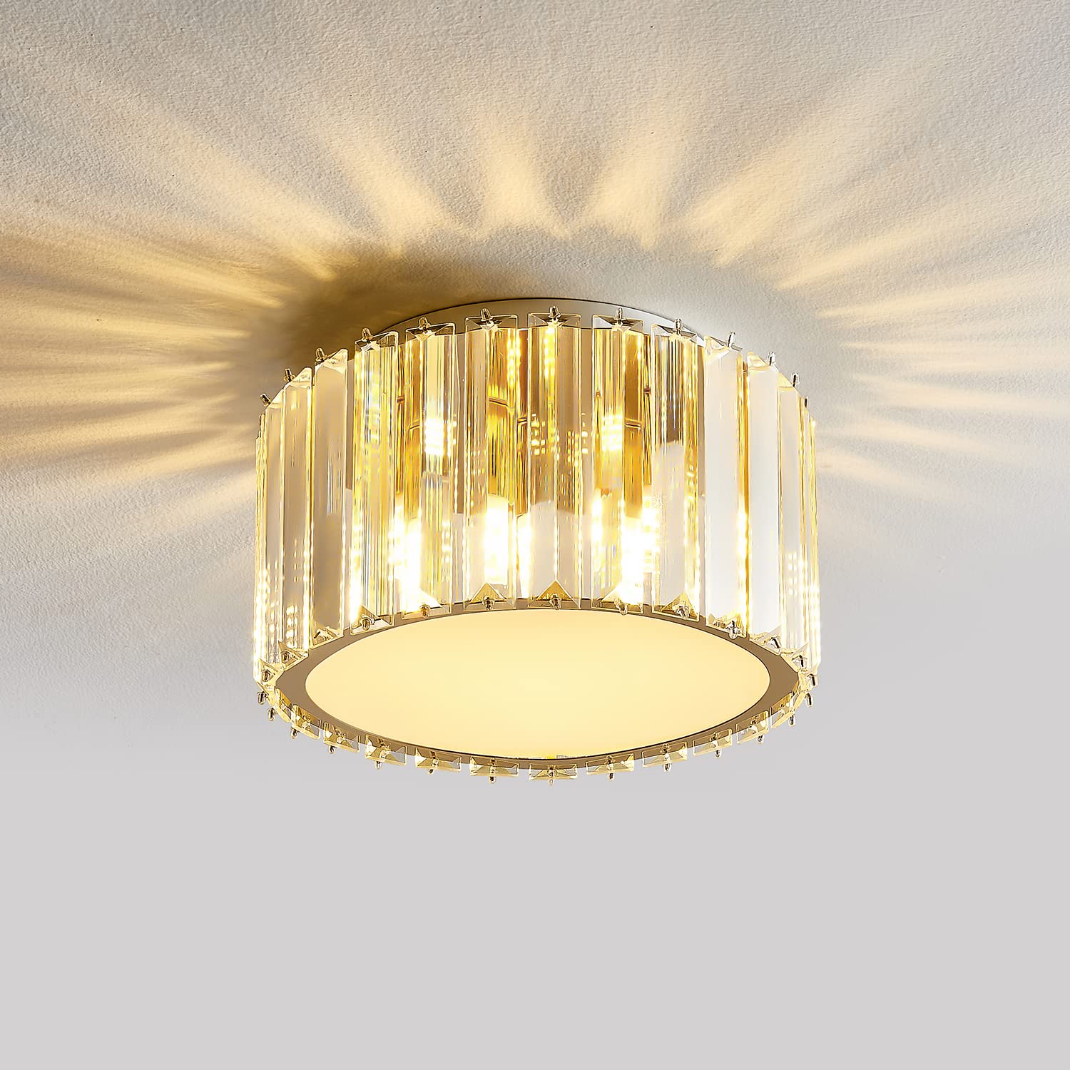 Lustre moderne en cristal, plafonnier décoratif pour salon, lumière ...