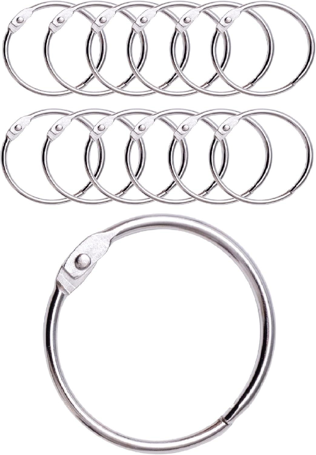 12 anillas para cortina de ducha con ganchos metálicos - Anilla ...