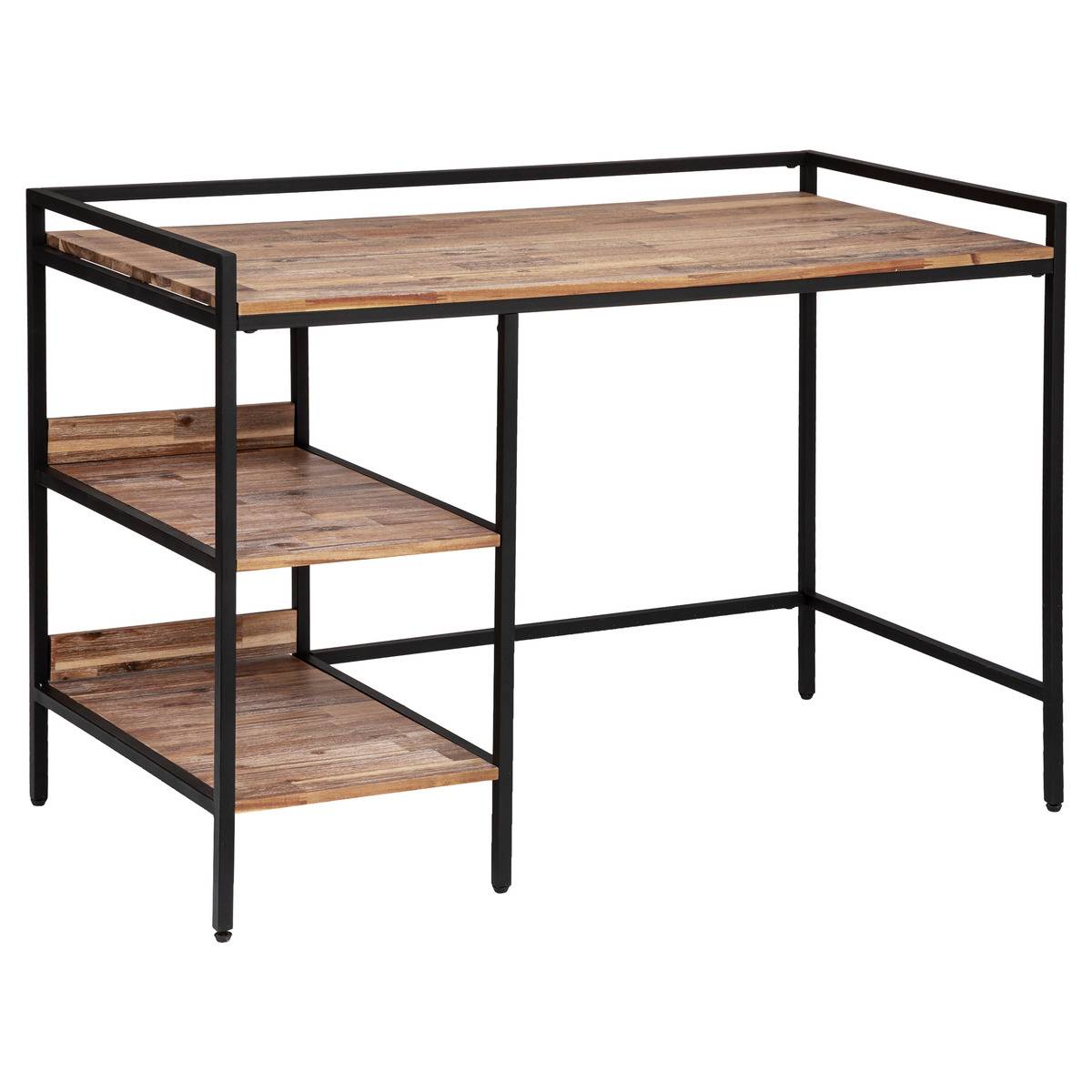 Bureau 2 Étagères Design "Edena" 120cm Naturel | Leroy Merlin