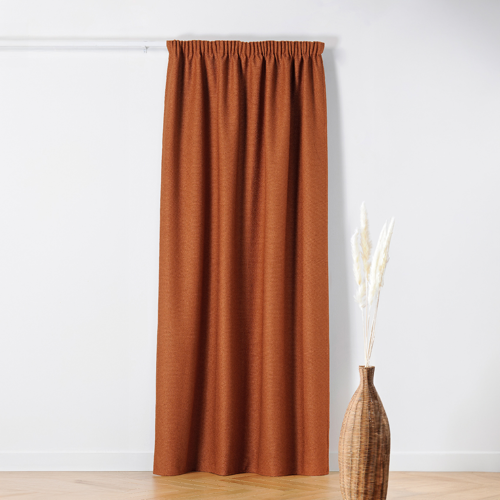 Rideau Thermique à Galon Fronceur - Effet Bouclette - Terracotta ...