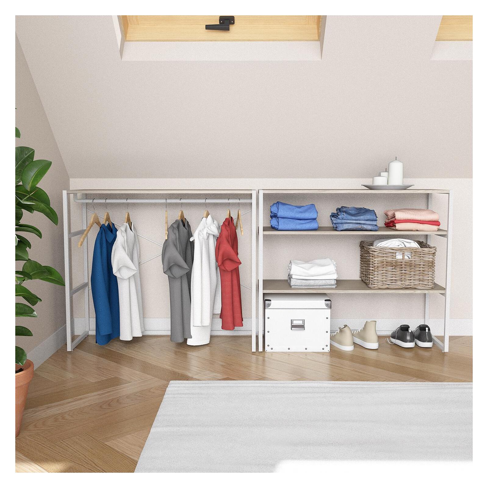 Lot de 2 portants vêtements sous combles KADRA modulables 200x85cm | Leroy Merlin