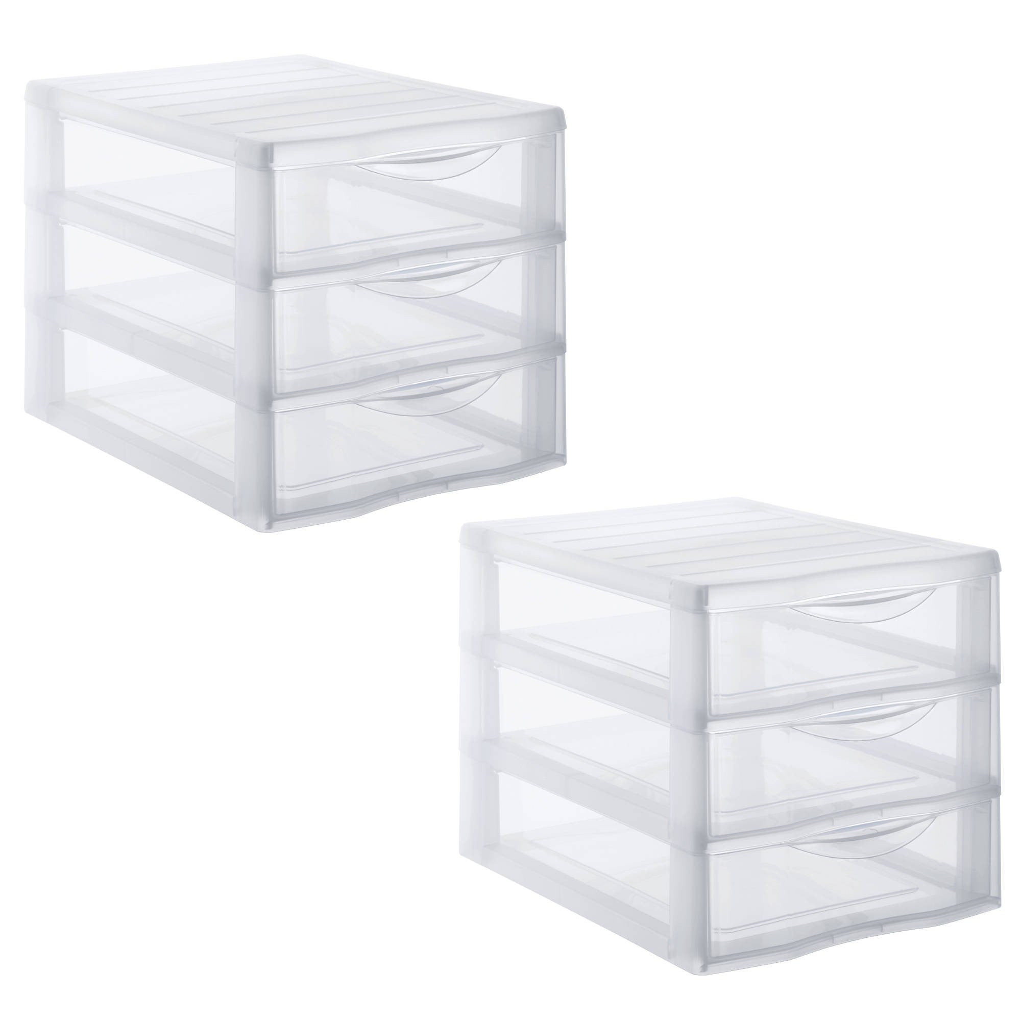 Lot de 2 tours de rangement plastique A4 Orgamix 3 tiroirs ...