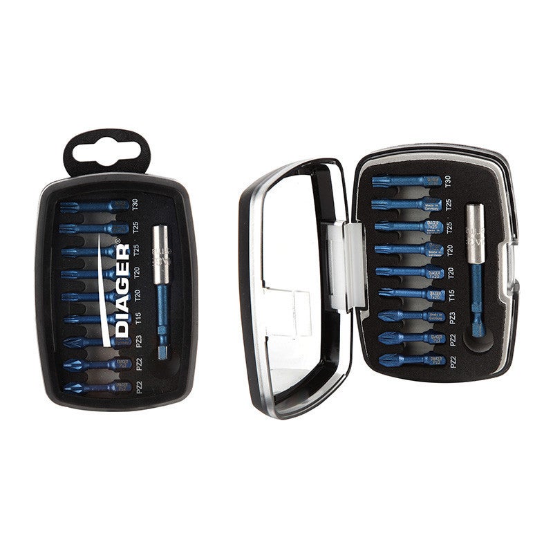 Coffret embouts Impact Blue Shock (10 pcs) - DIAGER 631C | Leroy Merlin